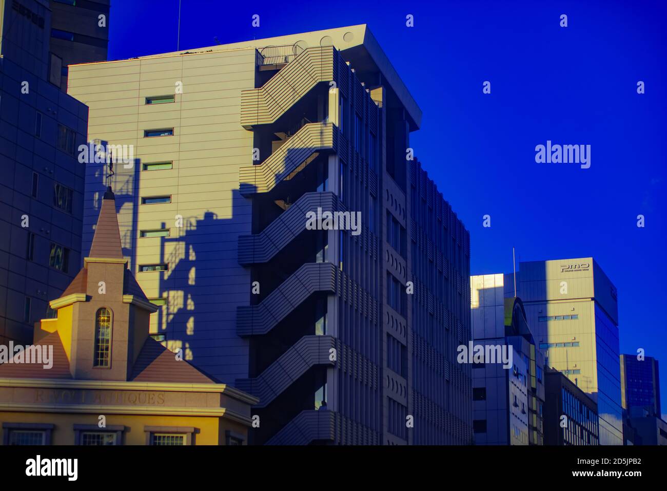 A shadow near the building in Tokyo long shot Stock Photo - Alamy
