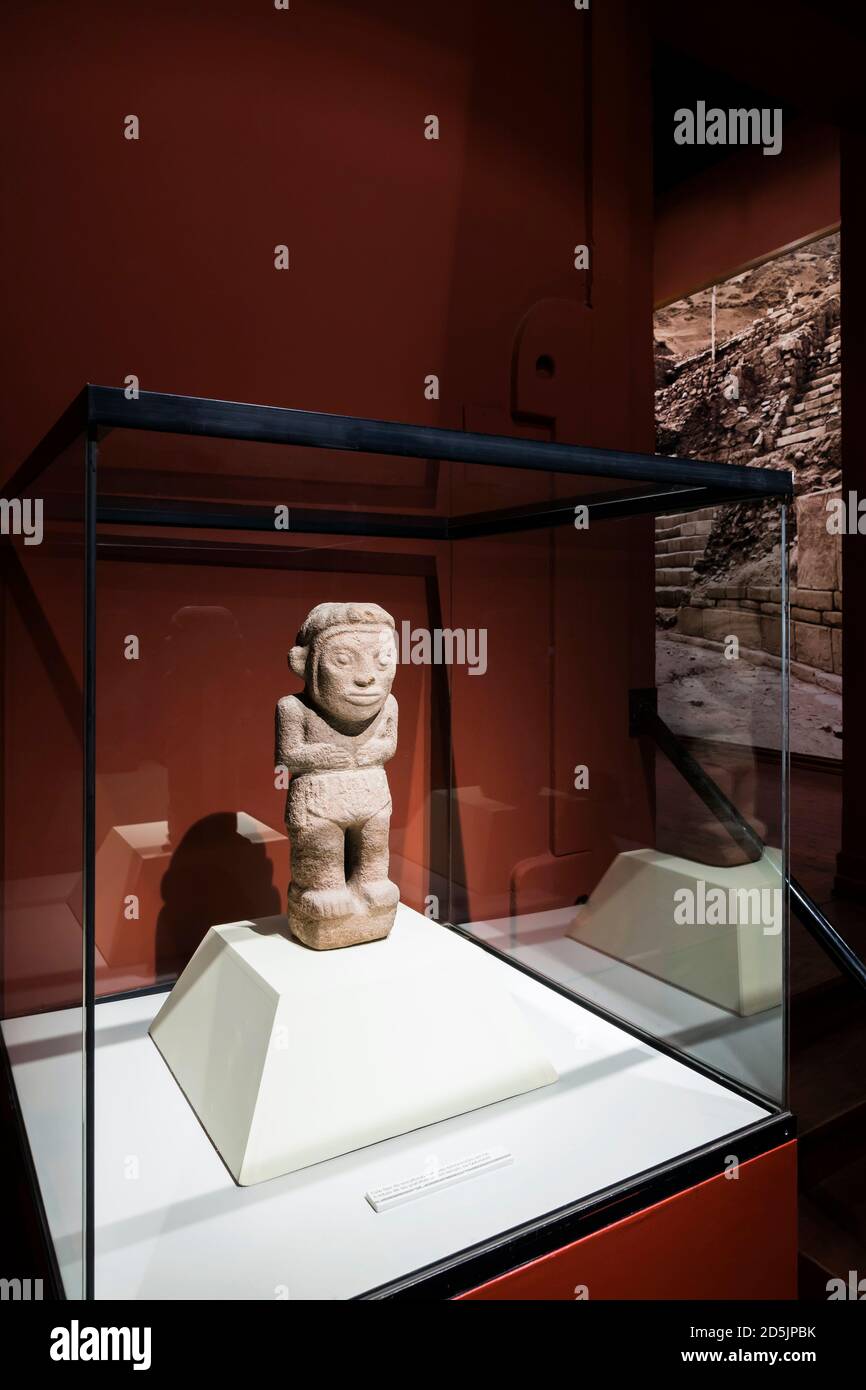 Monolith representing man, Pukara culture,Pre-Columbian, "National ...