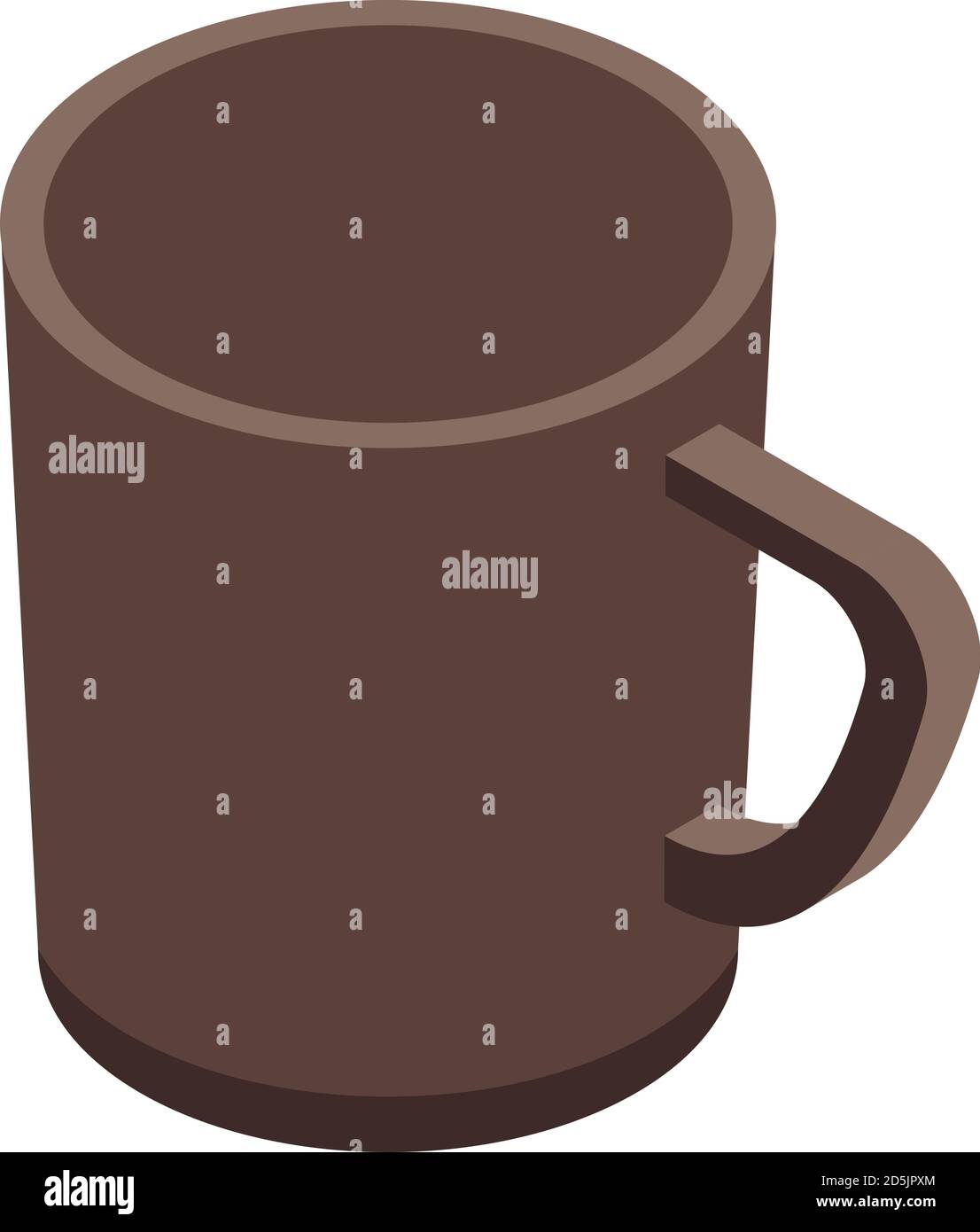 Brown mug icon, isometric style Stock Vector Image & Art - Alamy