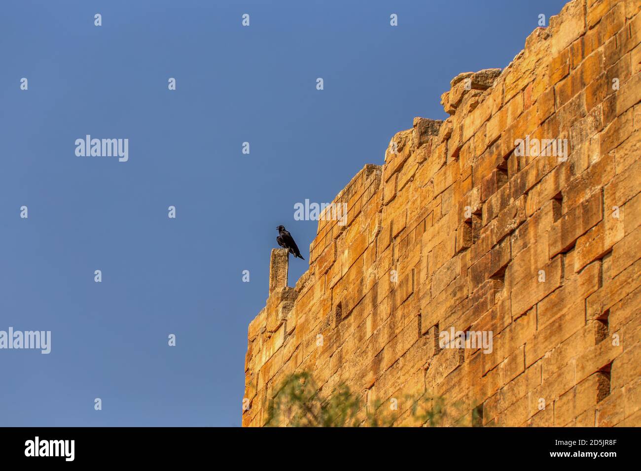 Wall of the Great Temple of the Moon from 700 BC in Yeha, Tigray region ...
