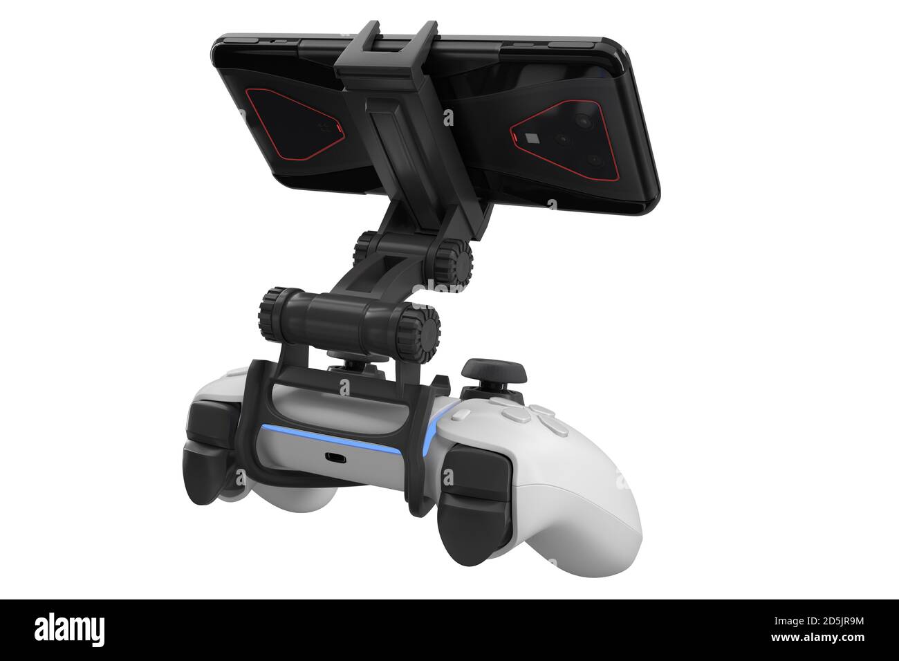 Realistic joystick for playing games on a mobile phone isolated on ...