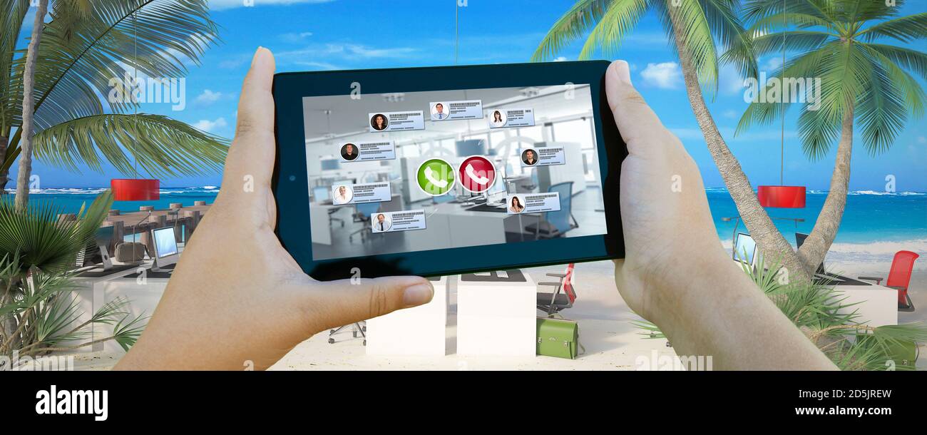 Virtual office beach hi-res stock photography and images - Alamy