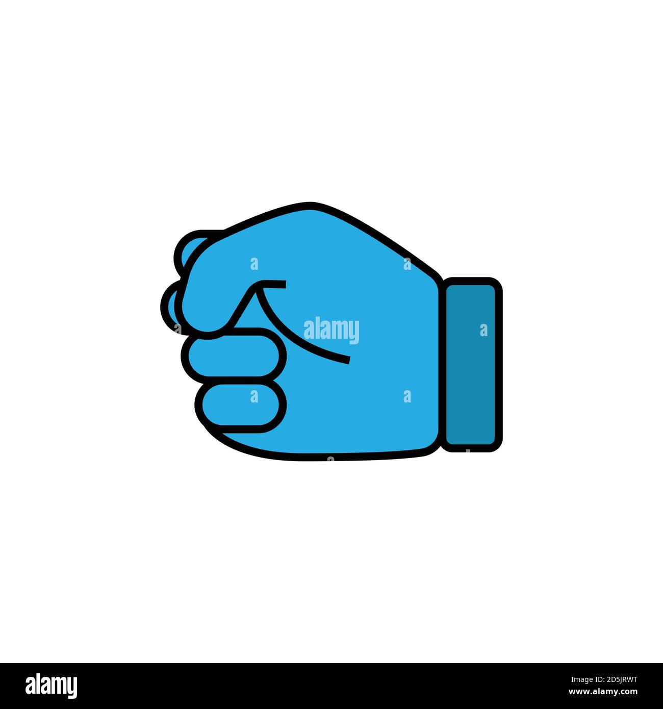 Clenched fist flat icon. Design template vector Stock Vector Image ...
