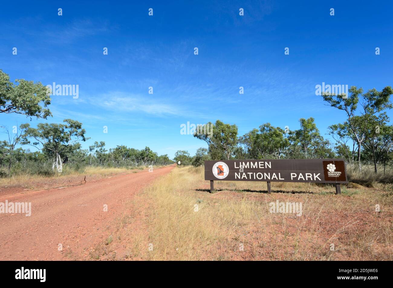 Name sign of Limmen National Park, a remote scenic Outback region ...