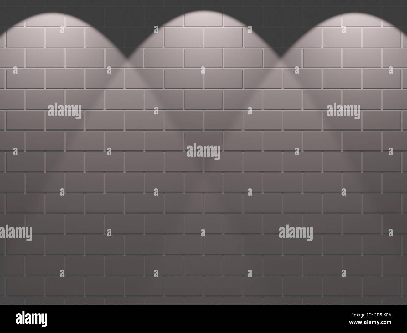 Empty texture background from dark brick wall and light. 3d rendering ...