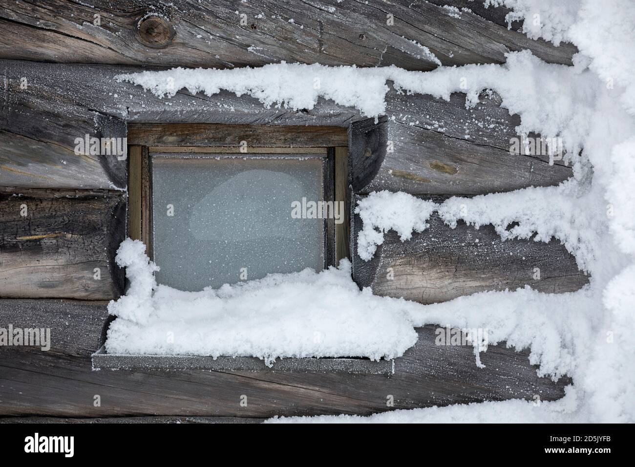 Iso Syote; Cabin Window; Winter; Finland Stock Photo - Alamy