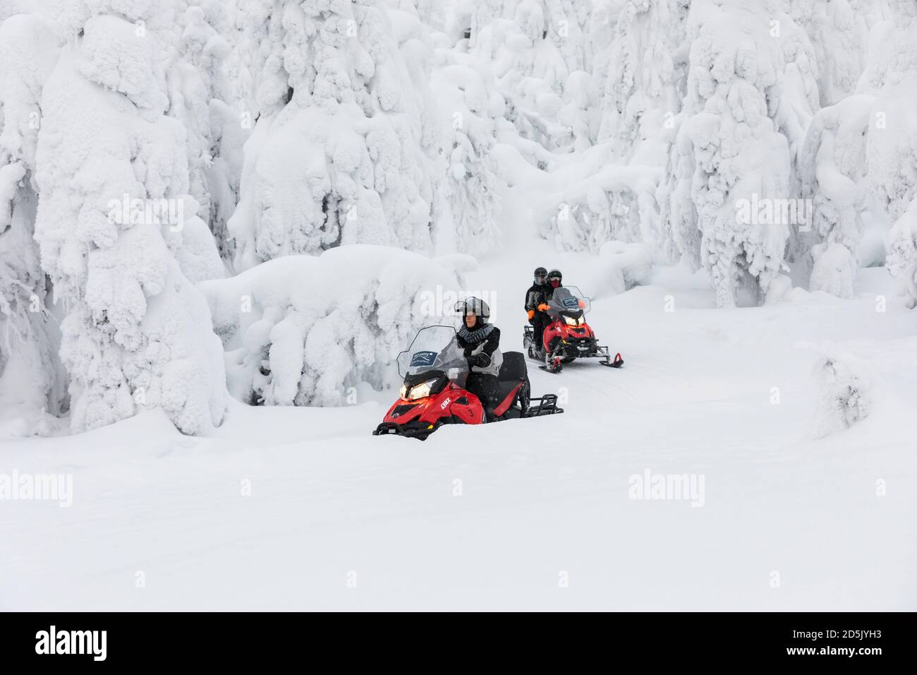 Syote; Snowmobiling; Finland Stock Photo - Alamy
