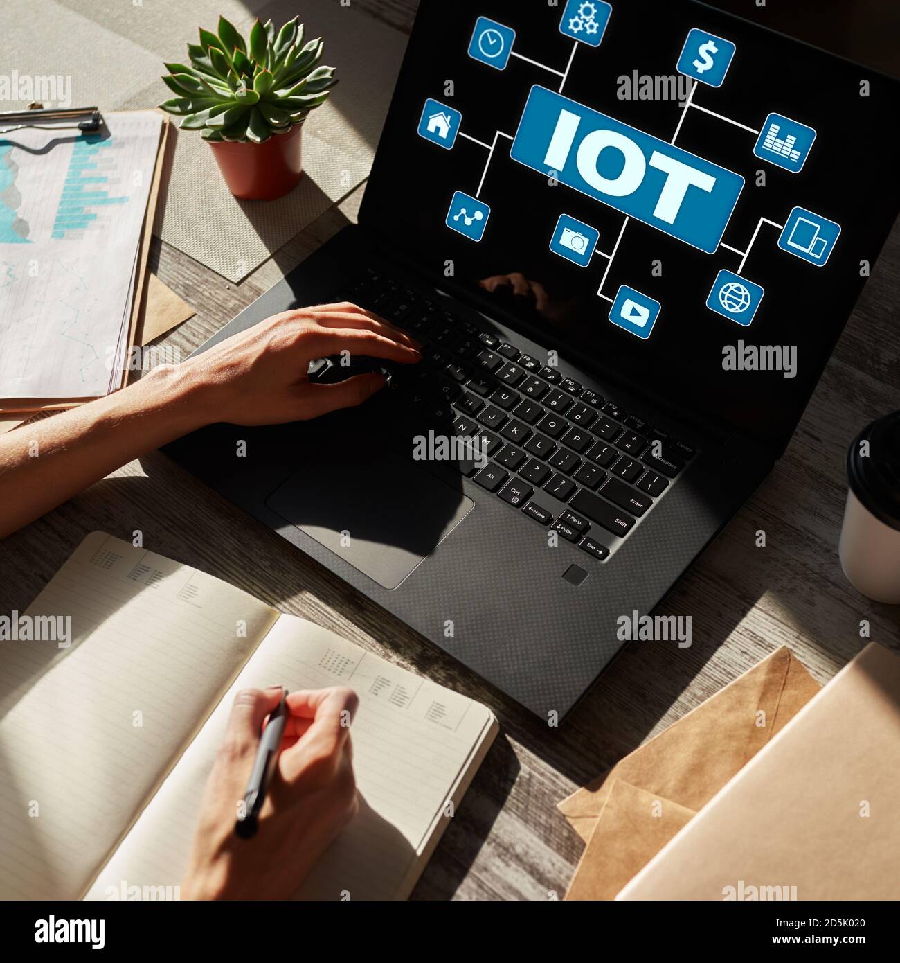 IOT - Internet of things technology concept on screen Stock Photo - Alamy