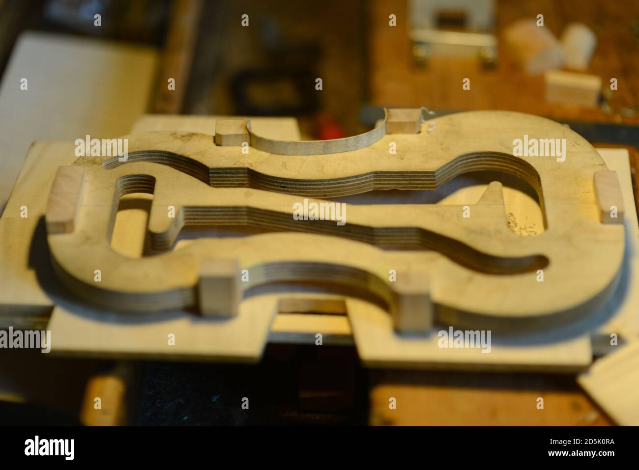 Violin maker at work in his workshop and bench Stock Photo - Alamy