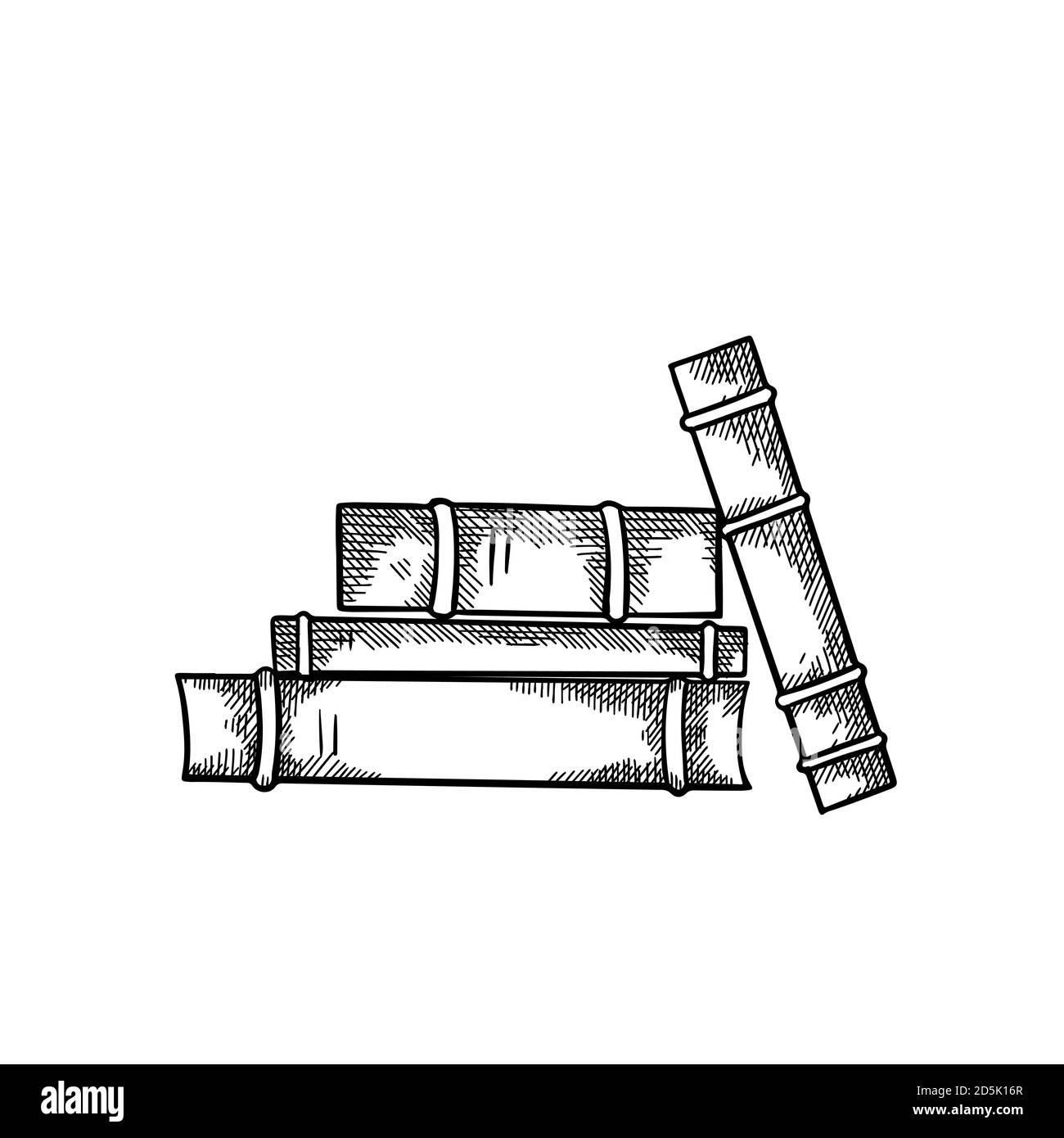 Sketch piles of books with hatching front view. Engraving black and ...