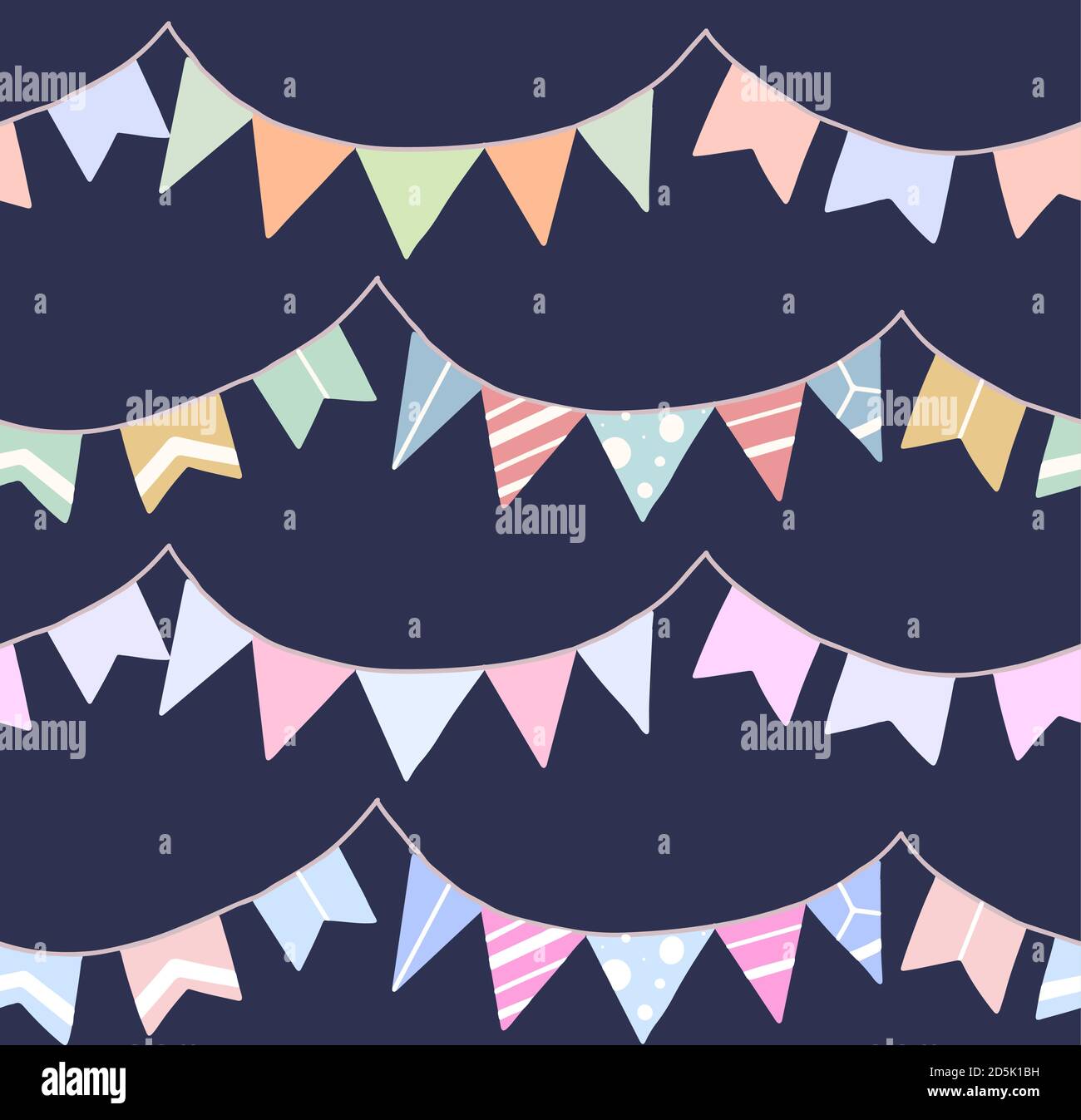 Seamless festive pattern with flat drawn flags on dark background ...