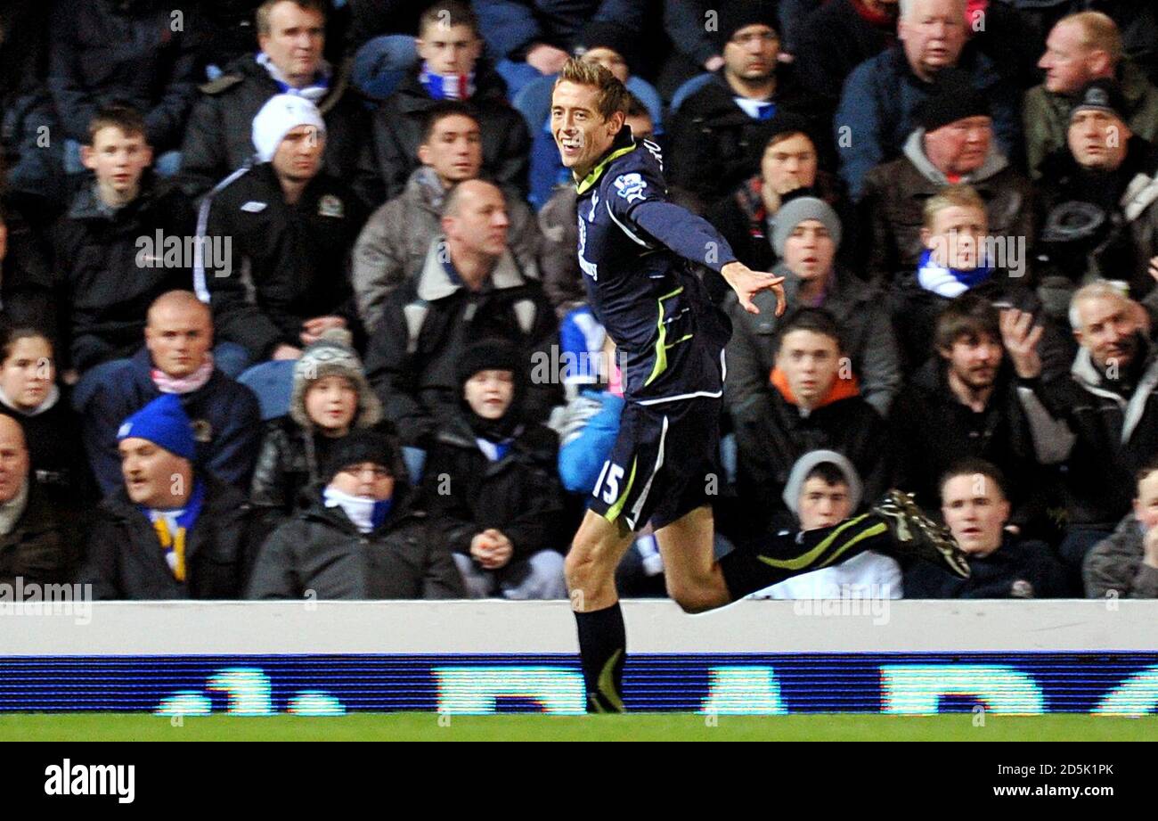 Tottenham Hotspur's Peter Crouch celebrates after scoring his side's ...