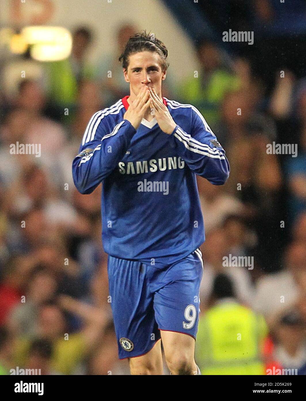 Chelsea's Fernando Torres celebrates scoring his side's second goal ...
