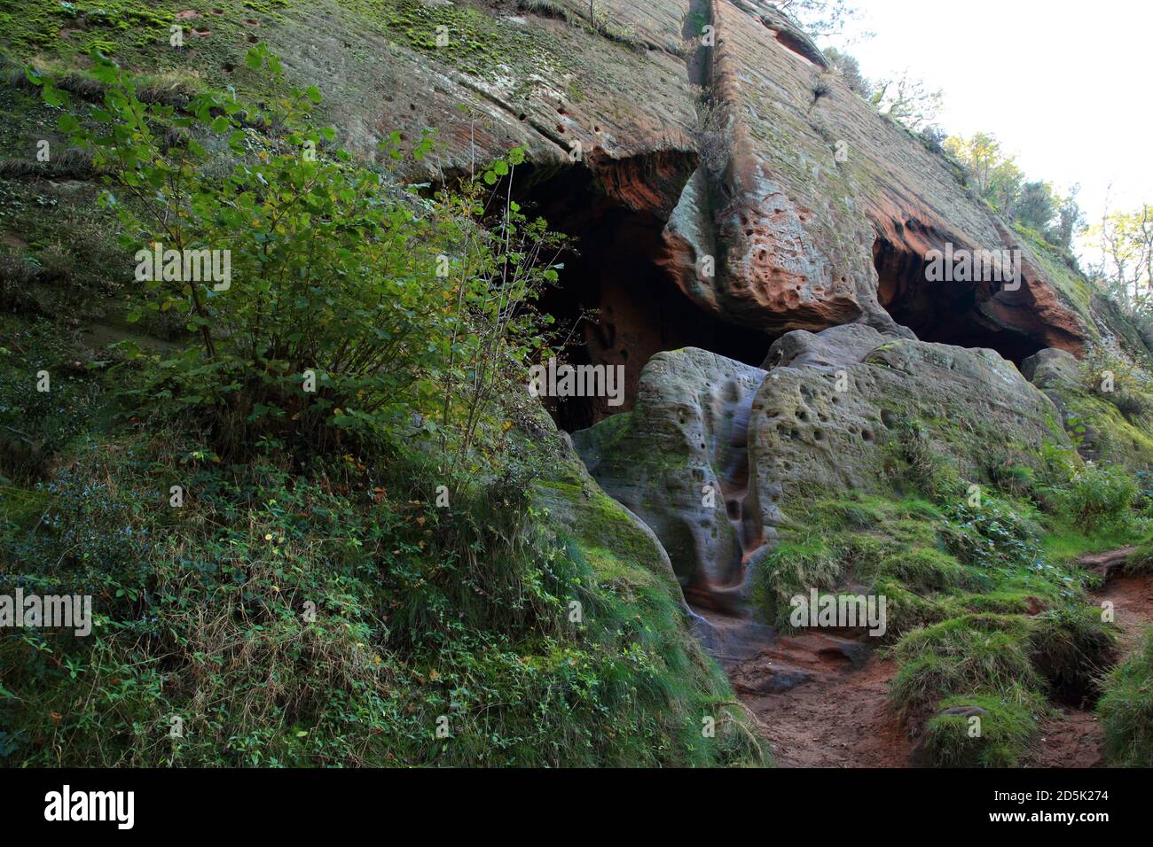 Entrance to Nanny's rock a former rock house on Kinver edge ...