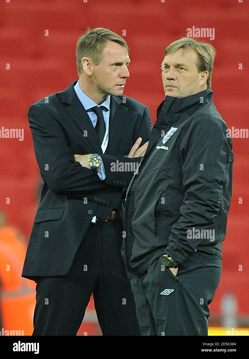 England caretaker manager Stuart Pearce (left) and Assistant Steve ...