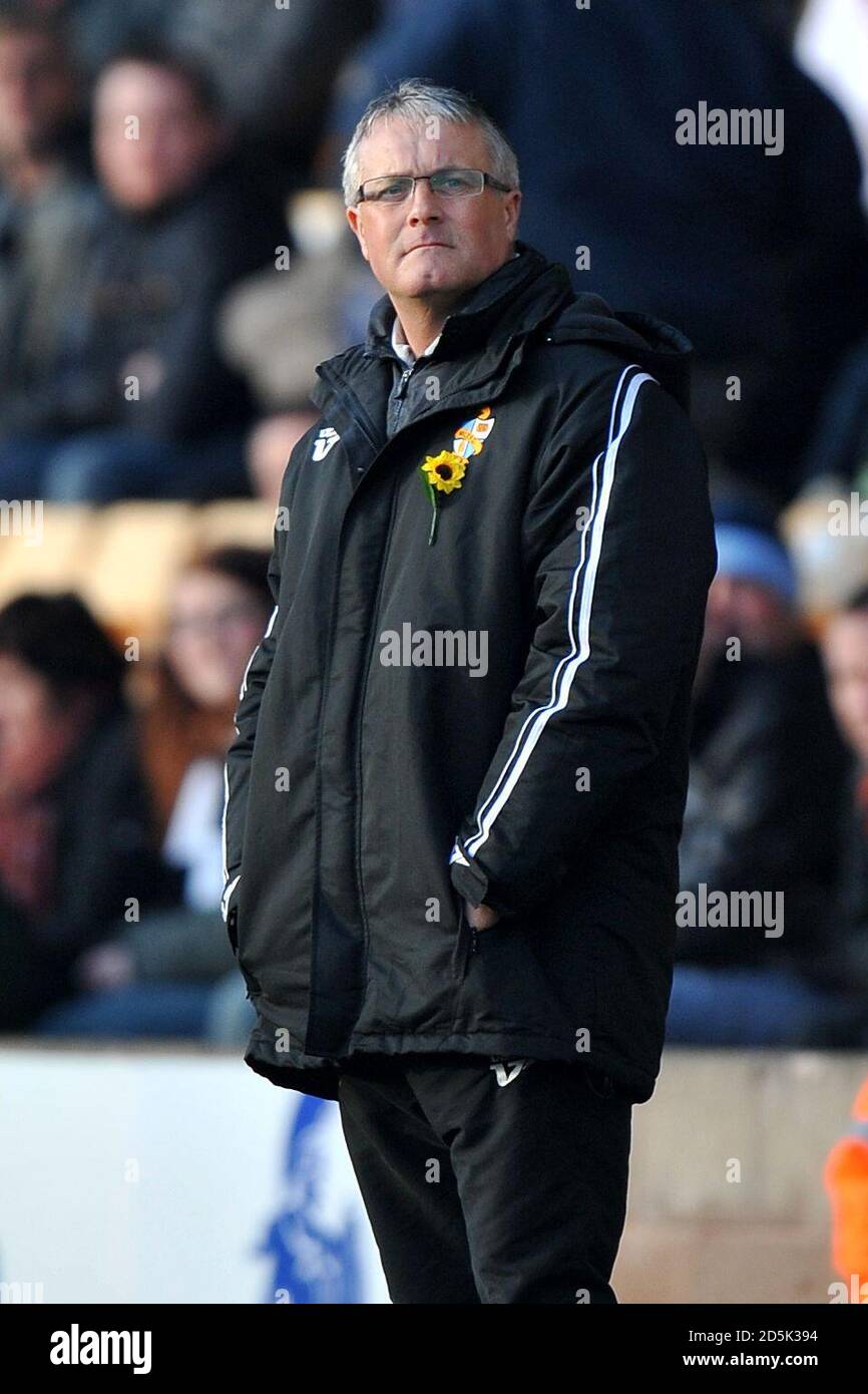 A rueful Port Vale manager Micky Adams after his slide slip to a home ...