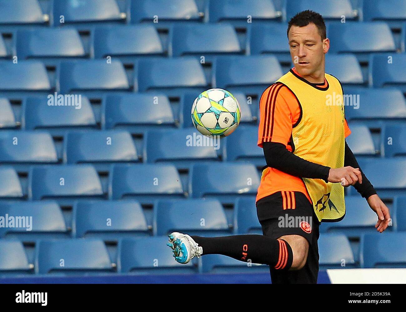 Chelsea's John Terry in action during a training session ahead of his ...