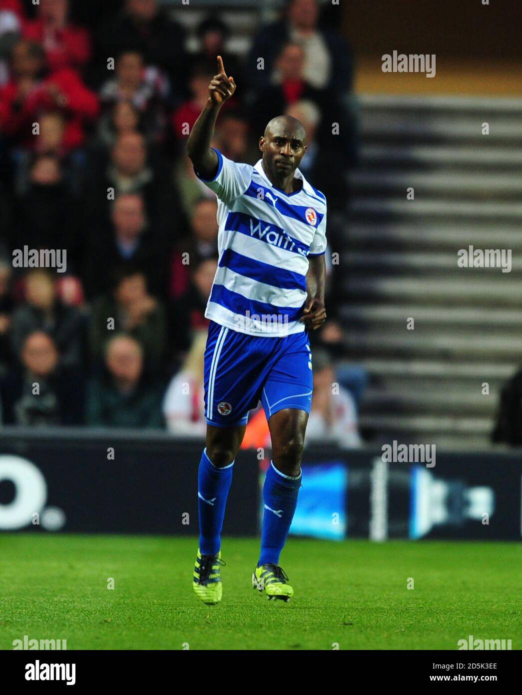 Reading's Jason Roberts celebrates scoring the first goal of the game ...