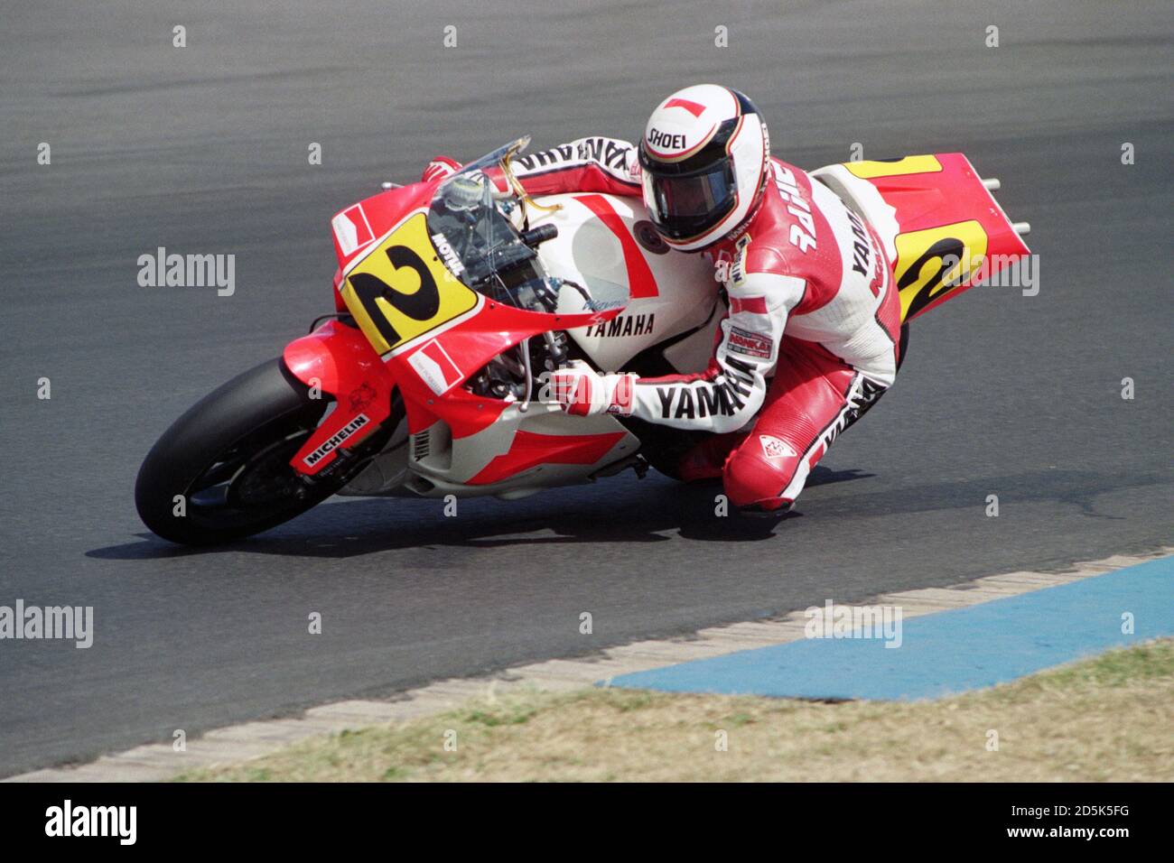 Wayne Rainey at Donington Park for the British Motorcycle Grand Prix ...
