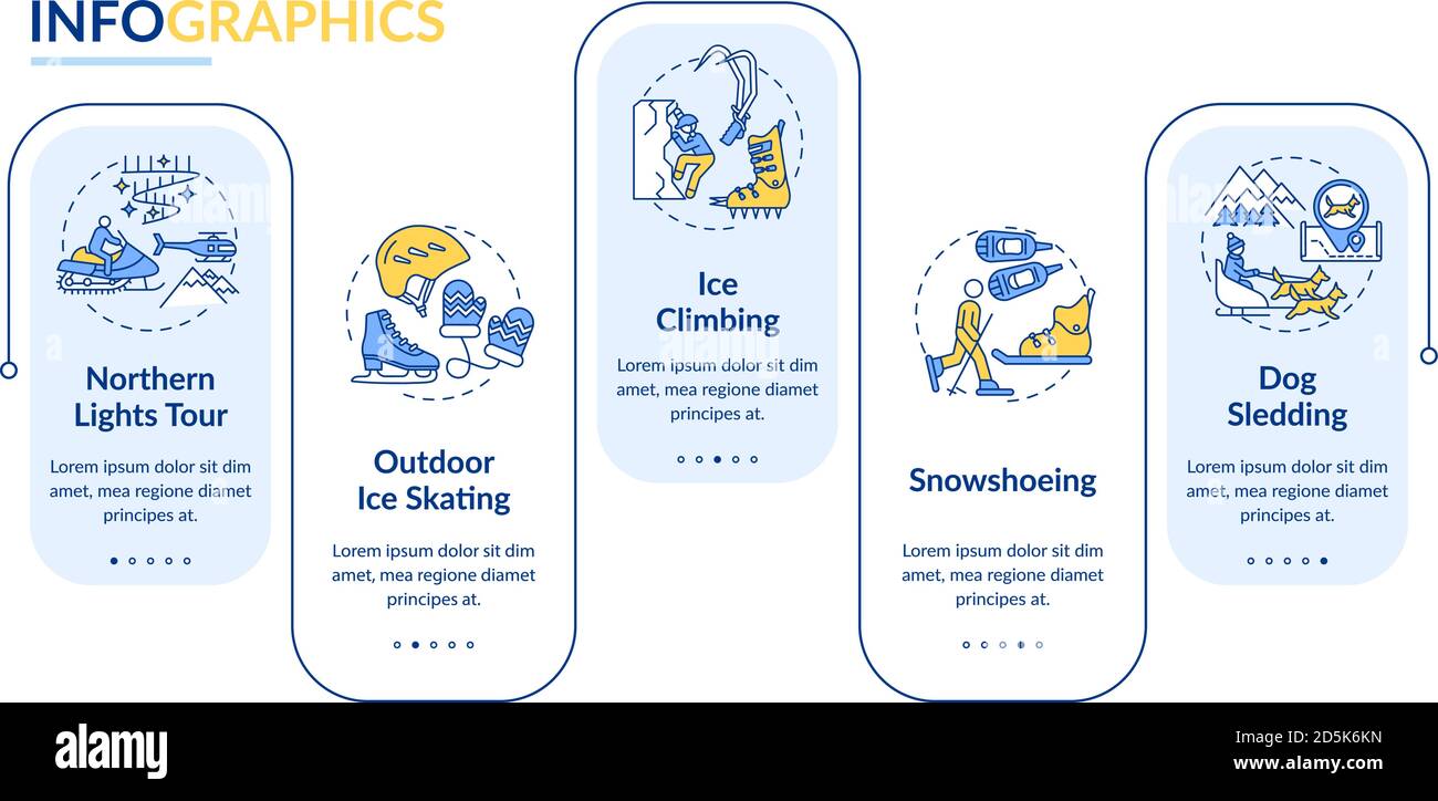 Winter sport activities vector infographic template Stock Vector Image ...