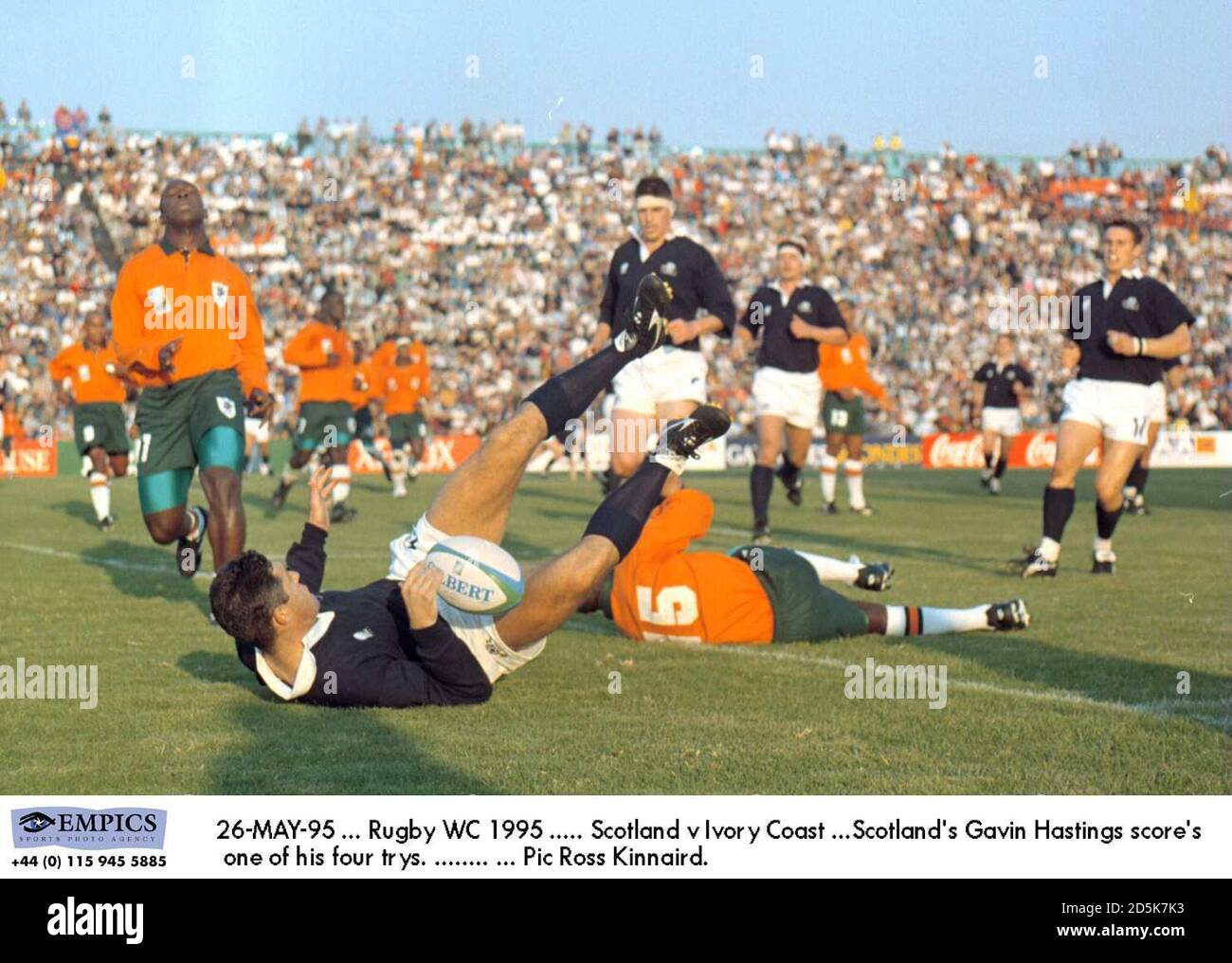 26-MAY-95 ... Rugby WC 1995 ..... Scotland v Ivory Coast ...Scotland's ...