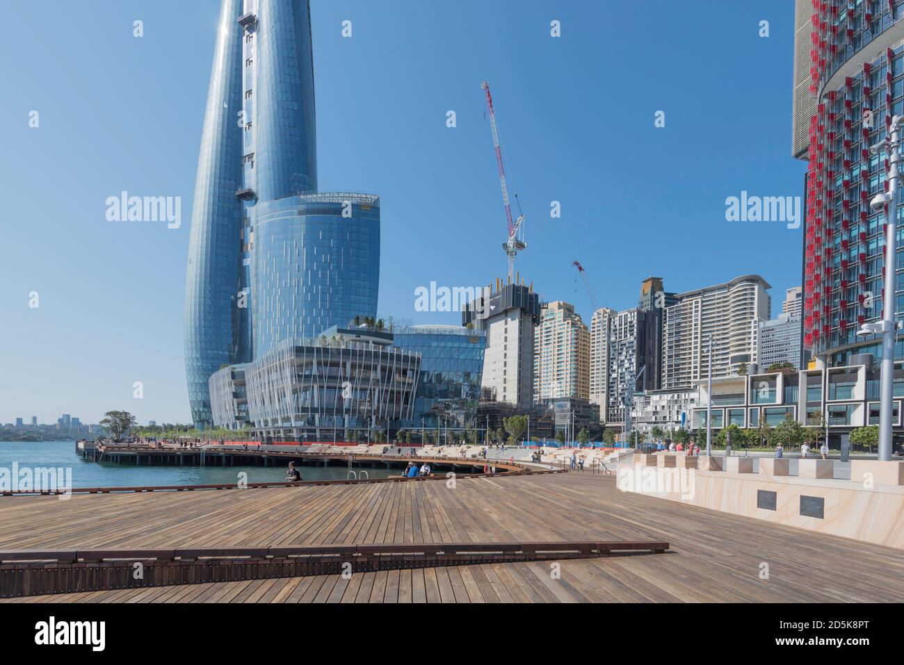 Barangaroo, Sydney, Aust Oct 2020: The newly built Watermans Cove has ...
