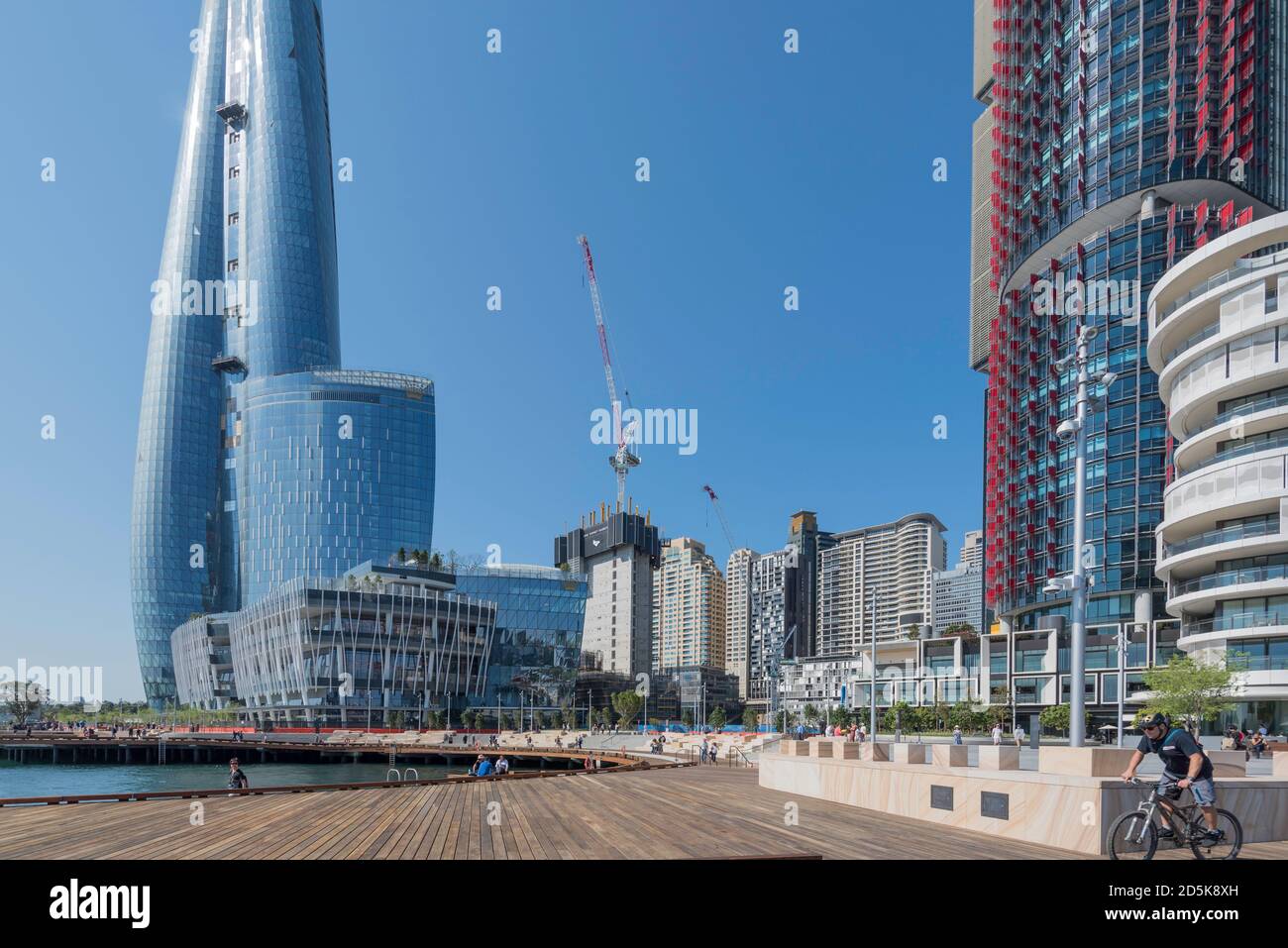 Barangaroo, Sydney, Aust Oct 2020: The newly built Watermans Cove has ...