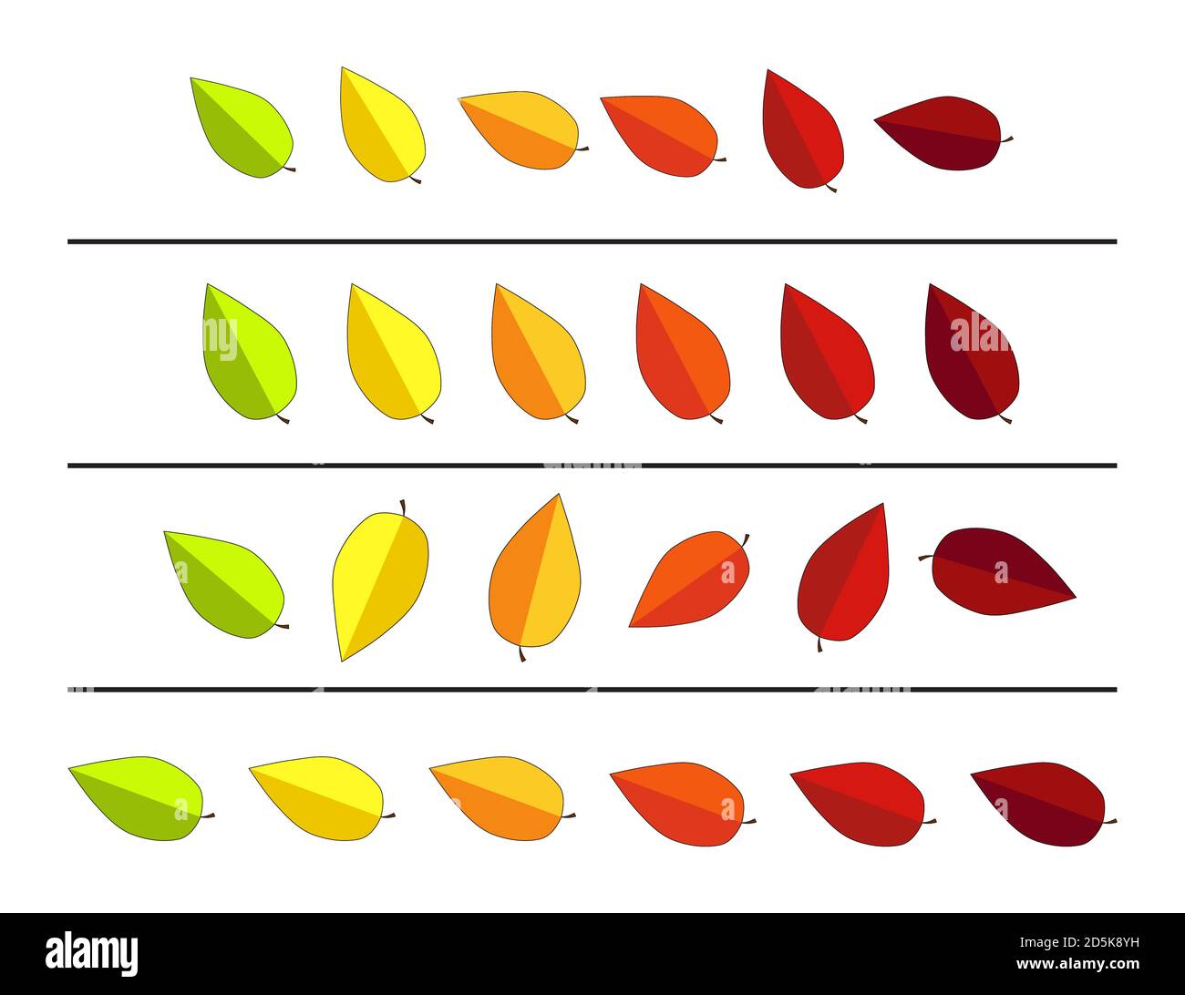 Leaves divider vector collection for autumnal design. Borders set with ...