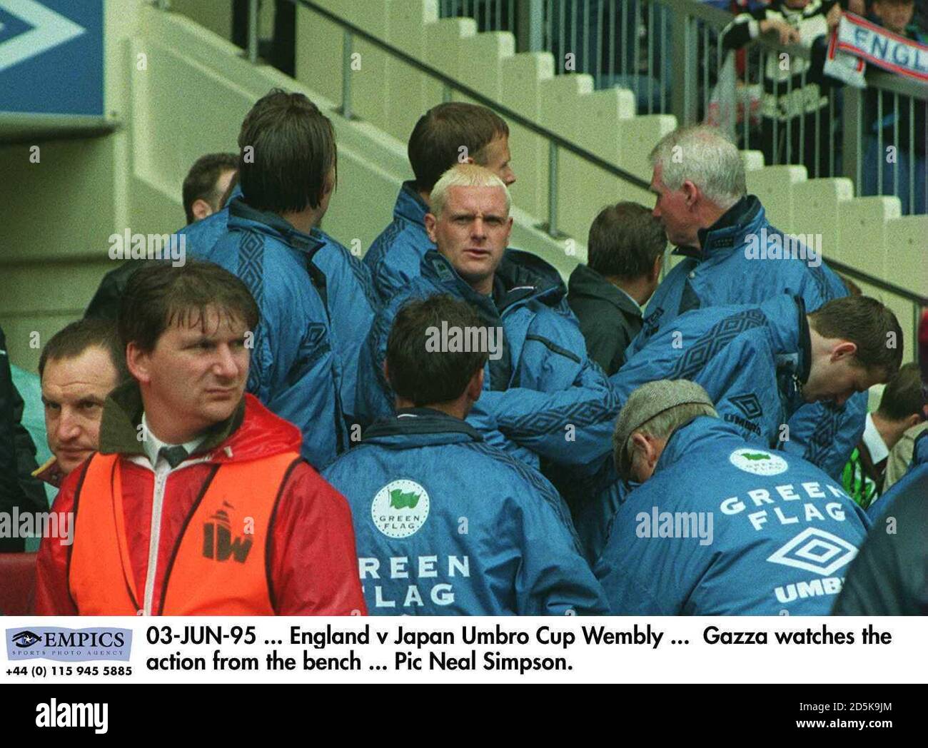03-JUN-95 ... England v Japan Umbro Cup Wembley ... Paul Gascoigne ...