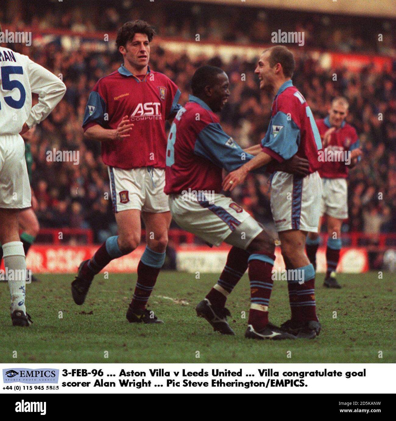 3-FEB-96 ... Aston Villa v Leeds United ... Andy Townsend *left) and ...