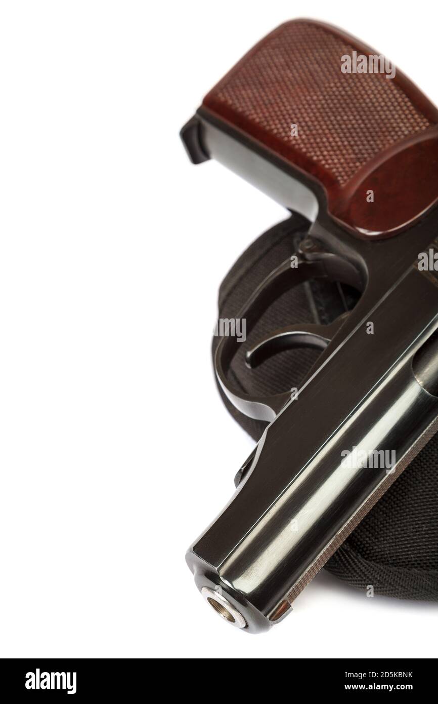 Gun pistol isolated on a white background Stock Photo - Alamy