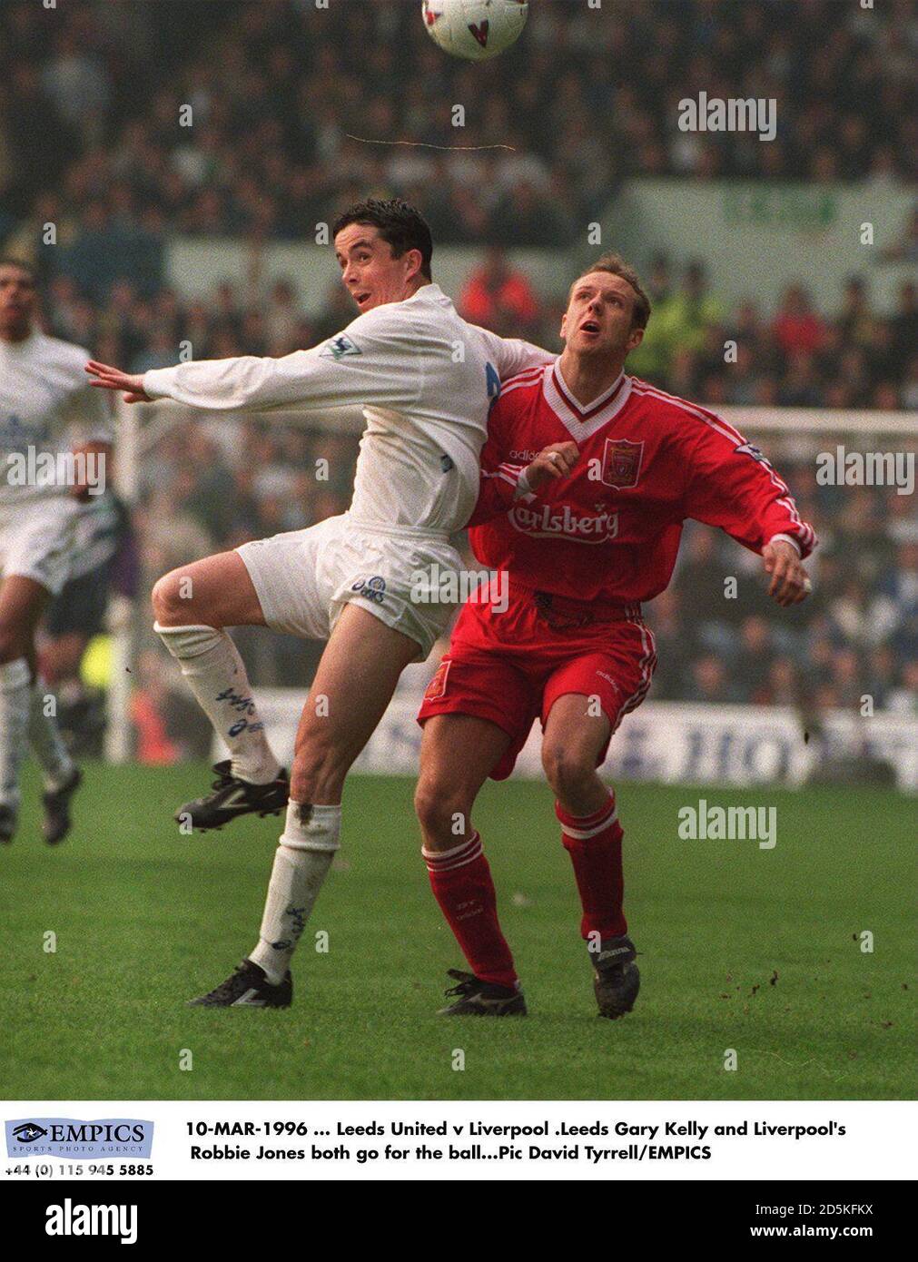 10-MAR-1996 ... Leeds United v Liverpool. Leeds United's Gary Kelly and ...