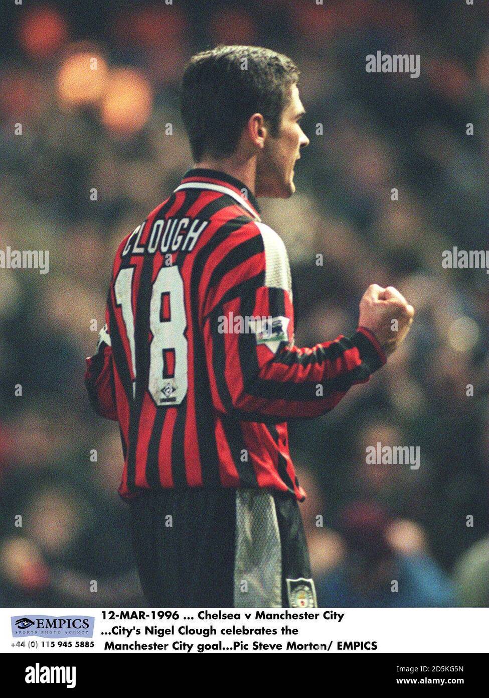 Manchester City's Nigel Clough celebrates his goal Stock Photo - Alamy