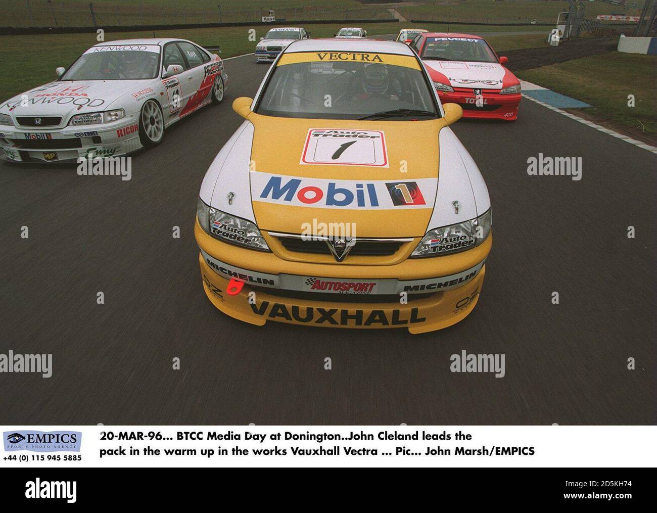 BTCC Media Day at Donington. John Cleland leads the pack in the warm up ...