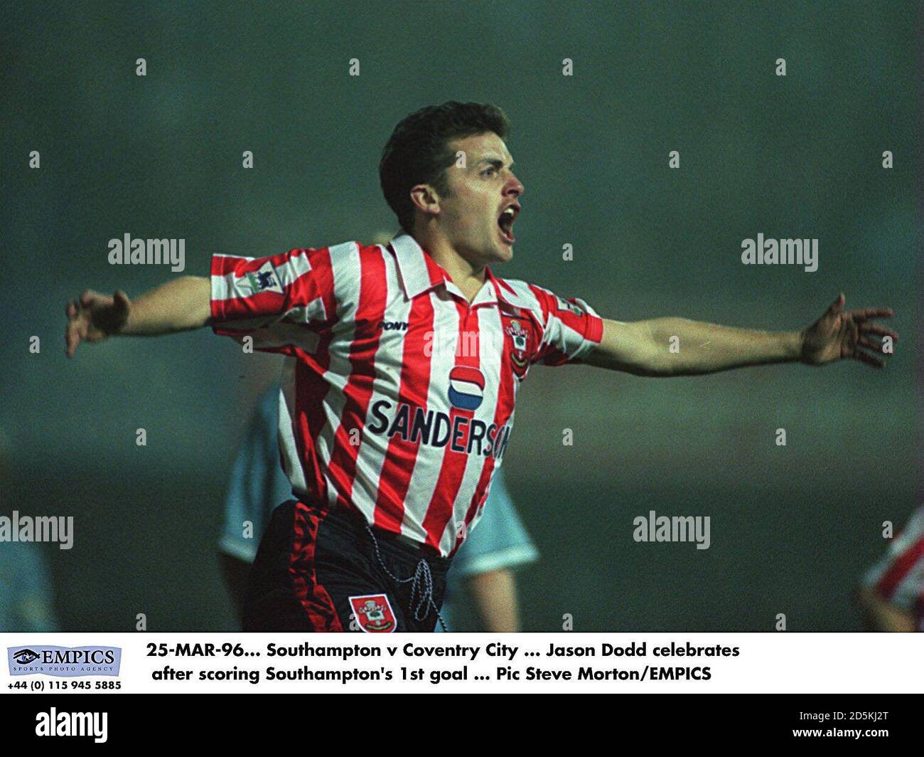 25-MAR-96. Southampton v Coventry City ... Jason Dodd celebrates after ...