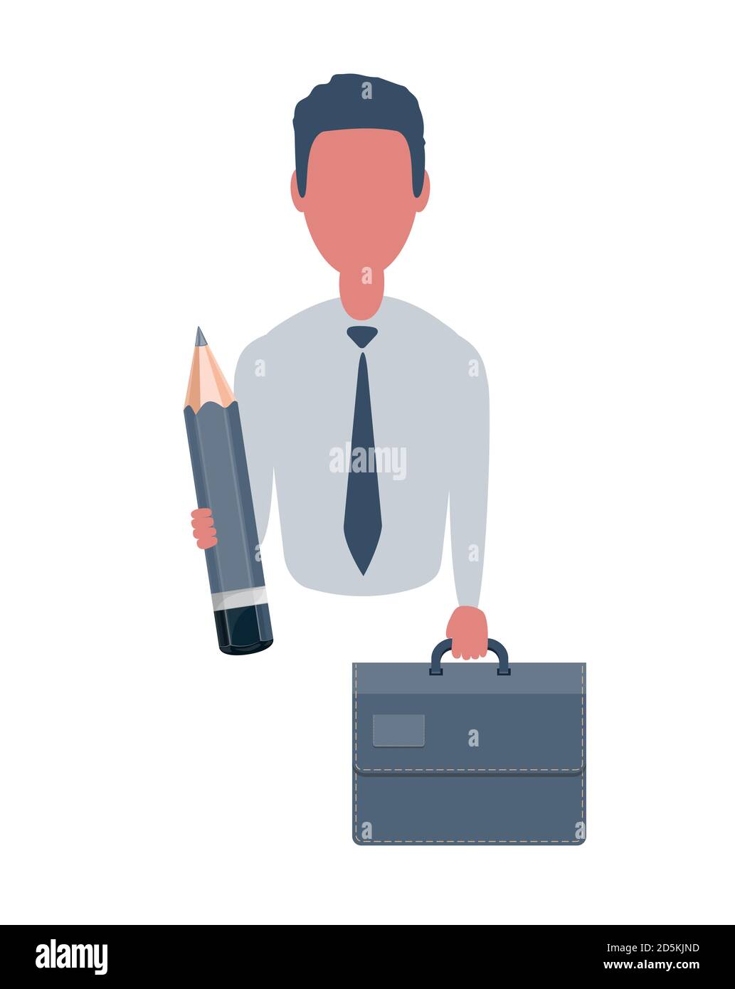 Smart person flat character Stock Vector Images - Alamy