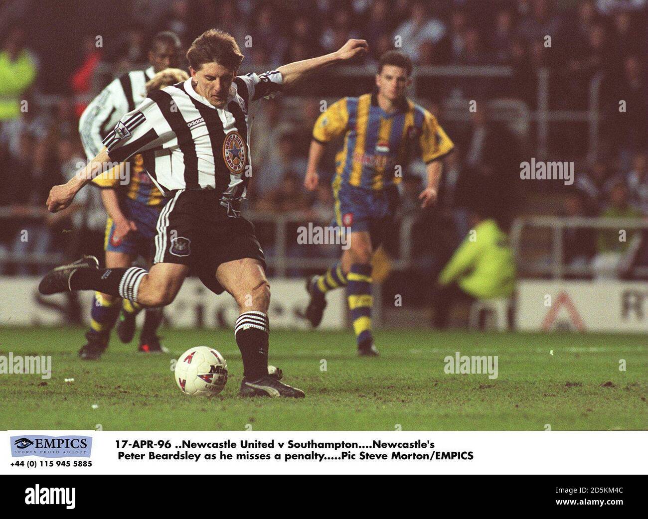 17-APR-96 ..Newcastle United v Southampton. Newcastle's Peter Beardsley ...