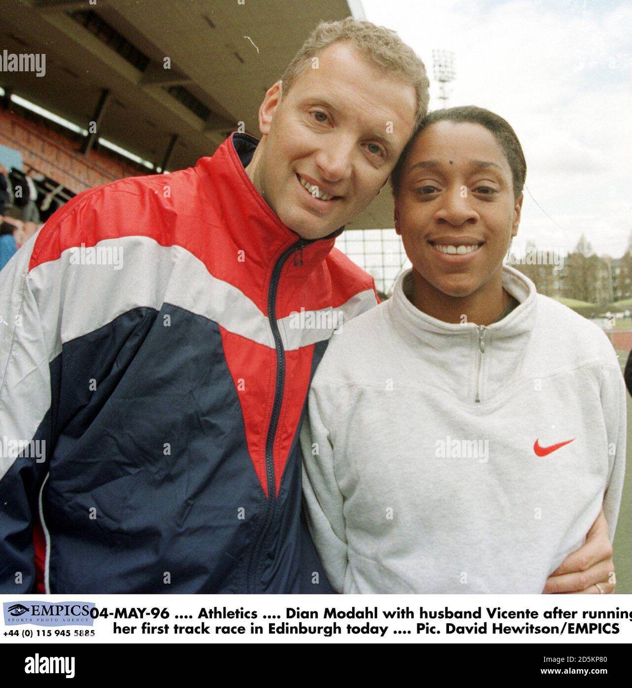 04-MAY-96 .... Athletics .... Dian Modahl with husband Vicente after ...