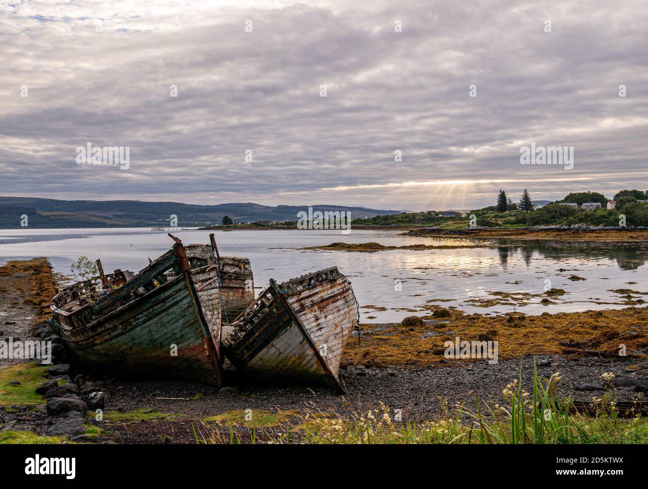 Old Wrecks on the Isle of Mull UK Stock Photo - Alamy