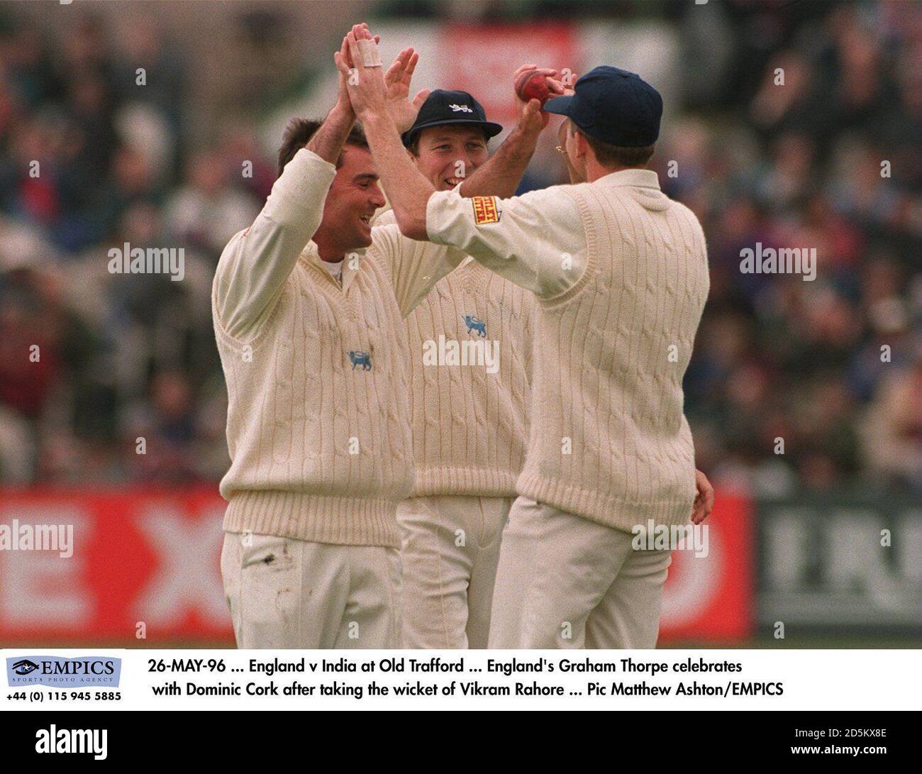 26-MAY-96 ... England v India at Old Trafford ... England's Graham ...