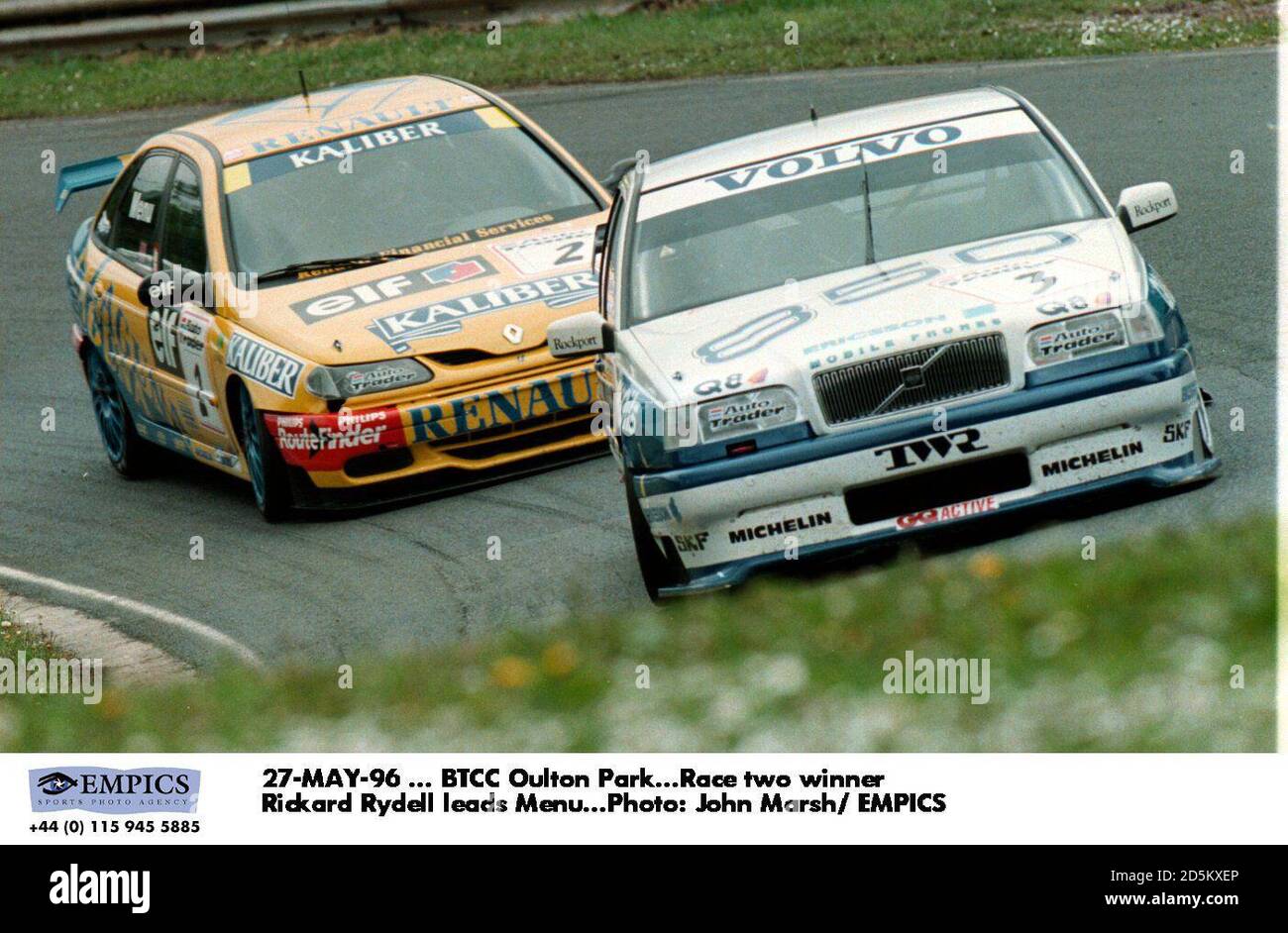27-MAY-96 ... BTCC Oulton Park. Race two winner Rickard Rydell leads ...