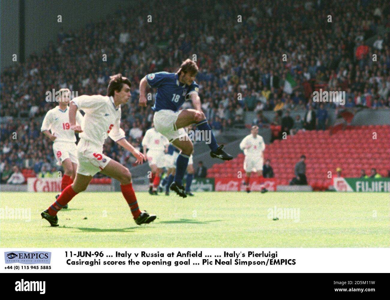 11-JUN-96 ... Italy v Russia at Anfield ... ... Italy's Pierluigi ...