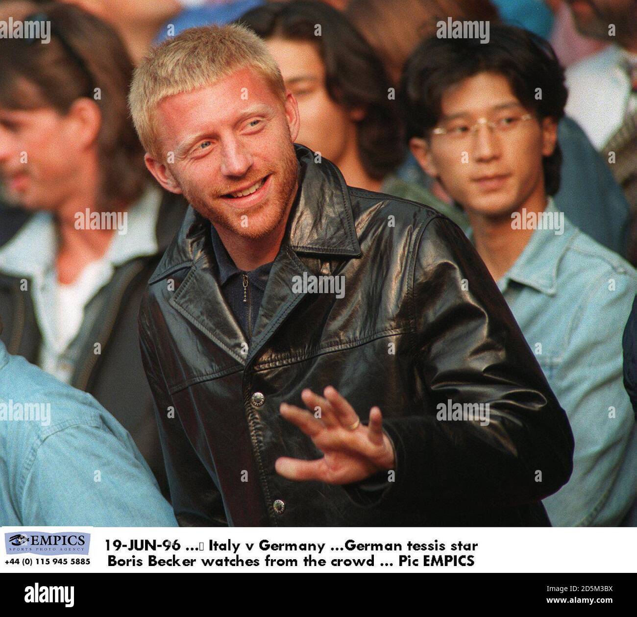19-JUN-96 ... Italy v Germany ...German tennis star Boris Becker ...