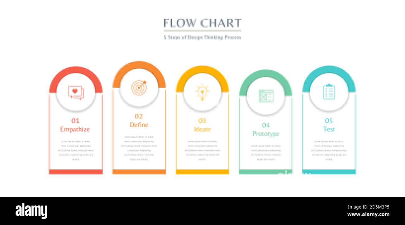 Vector illustration Infographic design template with icons and five ...