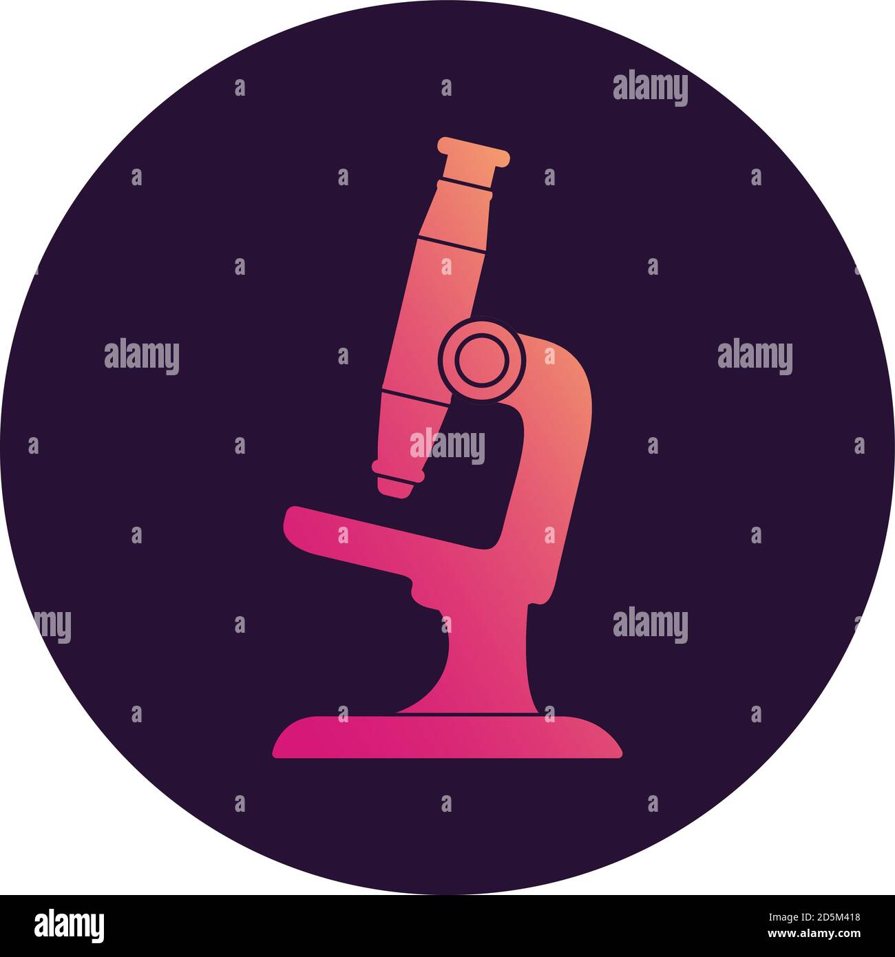 Microscope icon.Isolated flat line art vector gradient.Science laboratory equipment Stock Vector ...