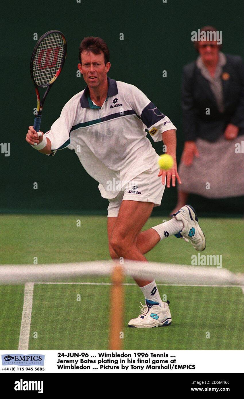 24-JUN-96 ... Wimbledon 1996 Tennis ... Jeremy Bates playing in his ...