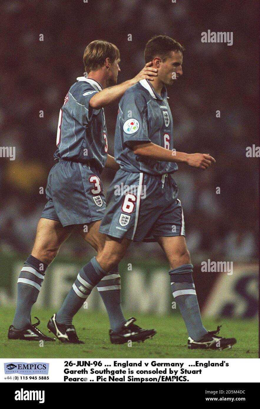 26-JUN-96 ... England v Germany ...England's Gareth Southgate is ...