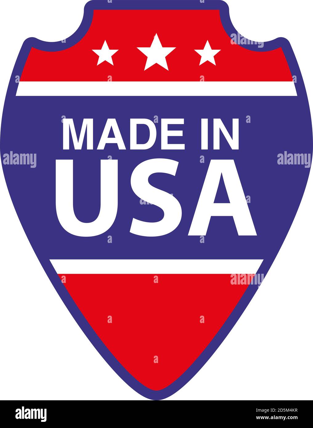 Made in USA sign.Shield American flag.Vector flat illustration Stock ...