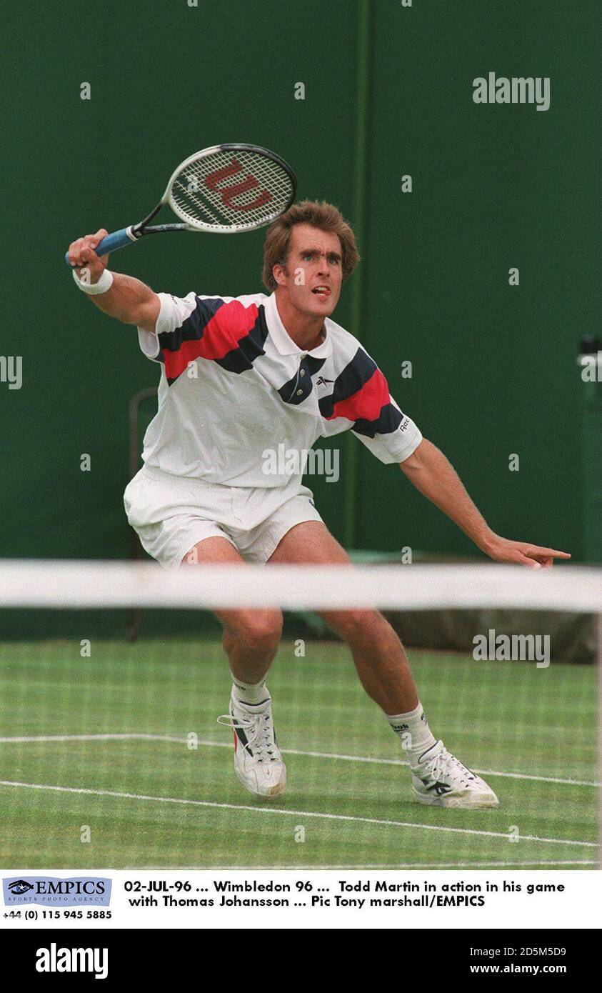 02-JUL-96 ... Wimbledon 96 ... Todd Martin in action in his game with ...