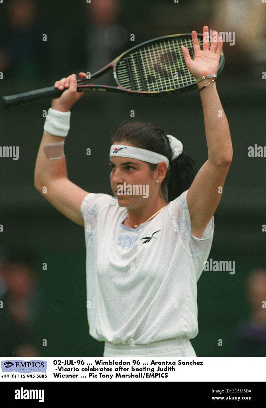 02-JUL-96 ... Wimbledon 96 ... Arantxa Sanchez -Vicario celebrates ...